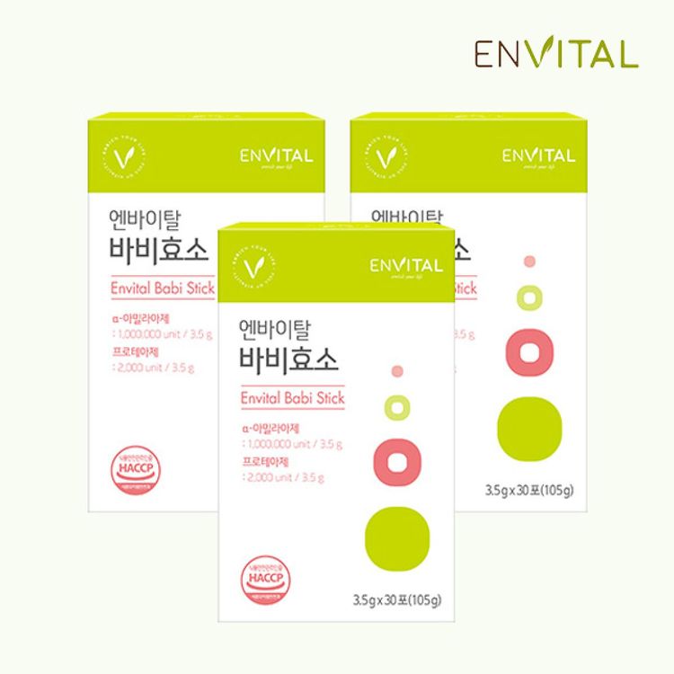 엔바이탈 바비효소 3박스박스당 35g X 30포 곡물발효효소 인절미맛 홈플러스 택배배송