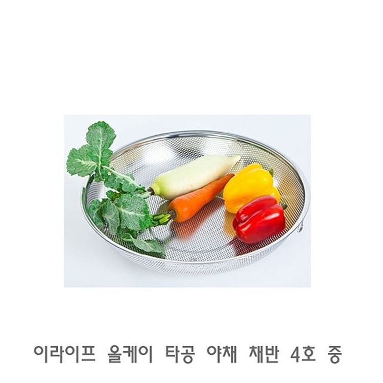 이라이프 올케이 타공 야채 채반 4호 중 소쿠리 채망 다용도채반 가정용채반 주방채반 홈플러스 택배배송