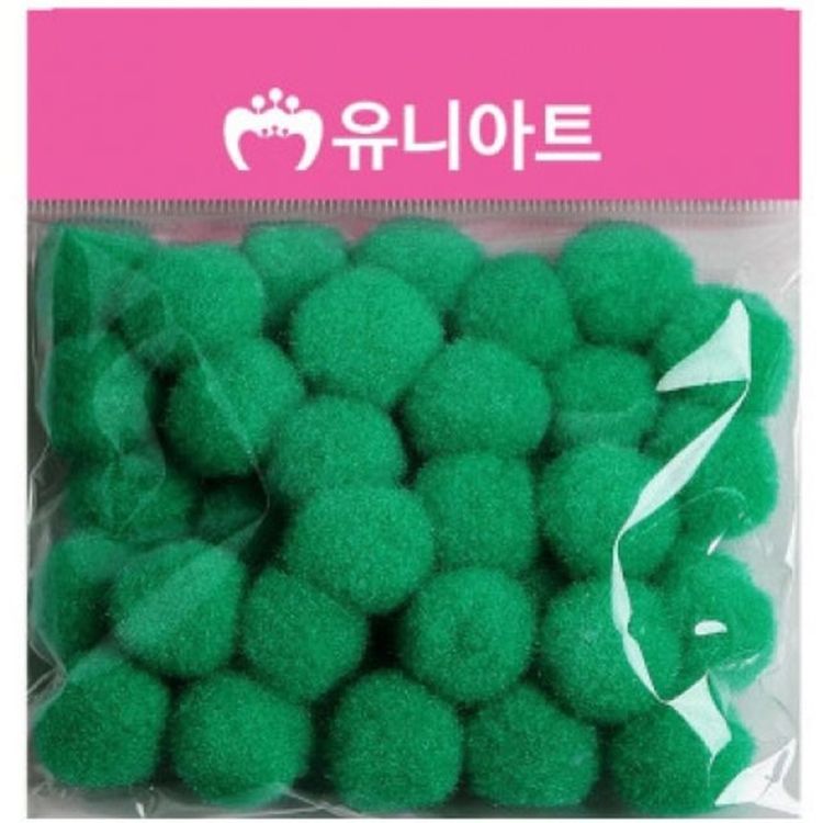 유니아트 실용적인 N6191a4e86f 퐁퐁 칼라 1000 초록 20mm 6팩만들기재료 뿅 홈플러스 택배배송