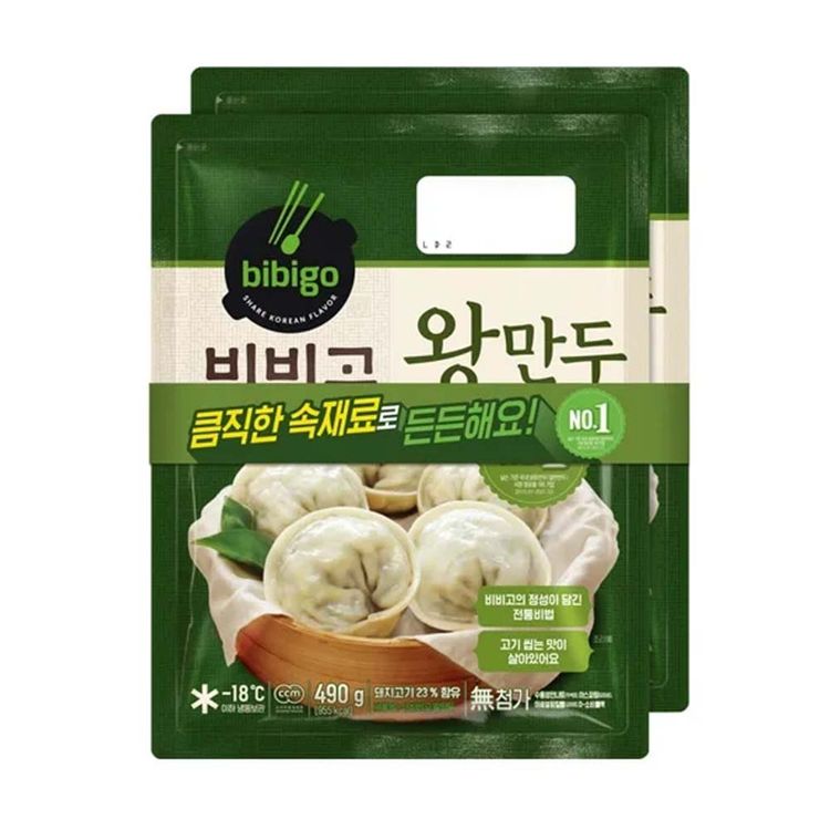 CJ 비비고 왕만두 490g 2번들 4개 냉동 | 홈플러스 택배배송