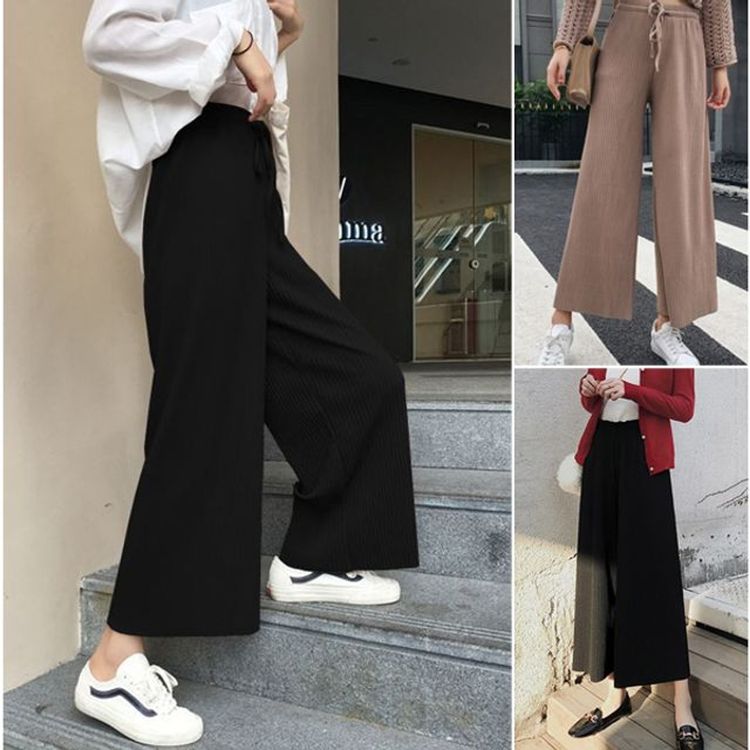 데일리 간절기 여자 밴딩 허리끈 와이드 주름 통바지 홈플러스 택배배송