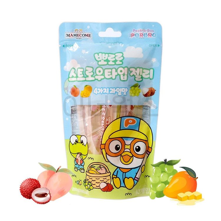 뽀로로 스트로우타입 젤리 과일맛 20g X 10p 유아간식 홈플러스 택배배송