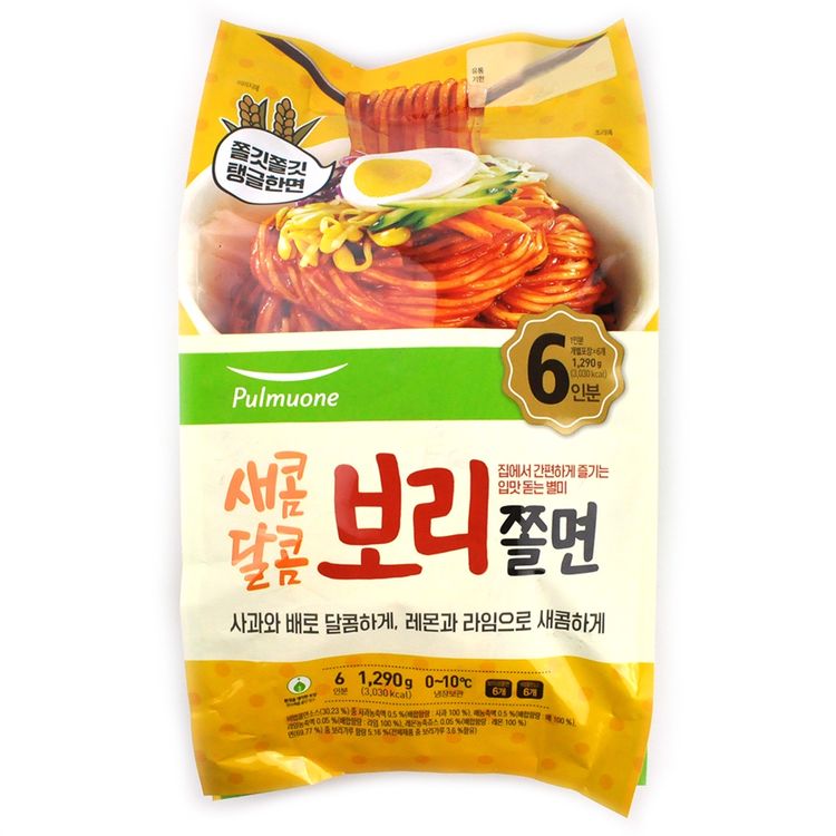 Costco 풀무원 새콤달콤 보리쫄면 1290g 6인분 비법 양념 소스 포함 홈플러스 택배배송