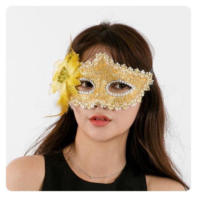 Pwm Dk 베네치아플라워반가면골드 파티 가면 홈플러스 택배배송