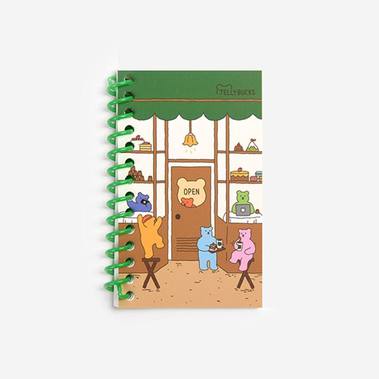 데일리라이크 미니 스프링노트 젤리베어 04 Cafe 1개 수첩 필기 학용품 단체선물 홈플러스 택배배송