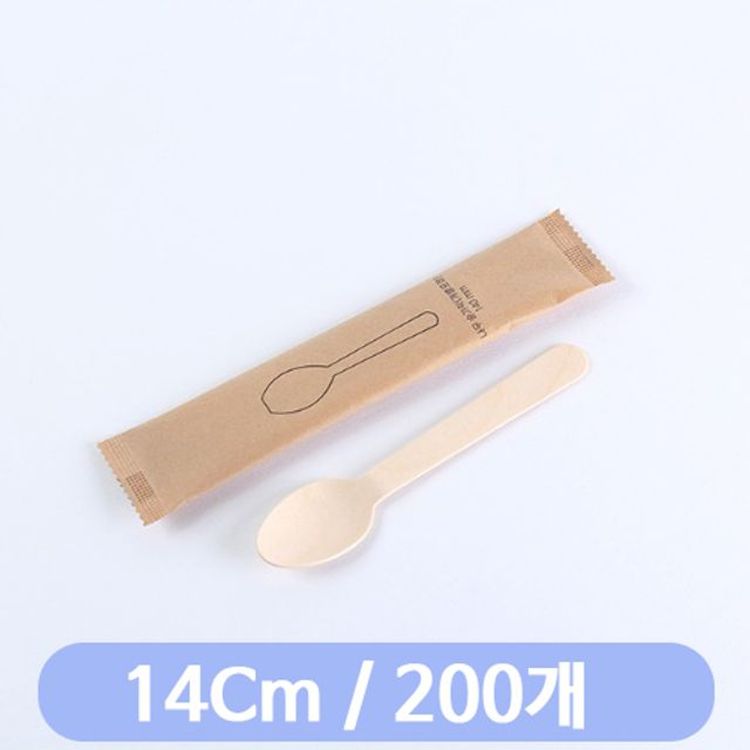 나무스푼 14cm 개별 포장 200개 홈플러스 택배배송