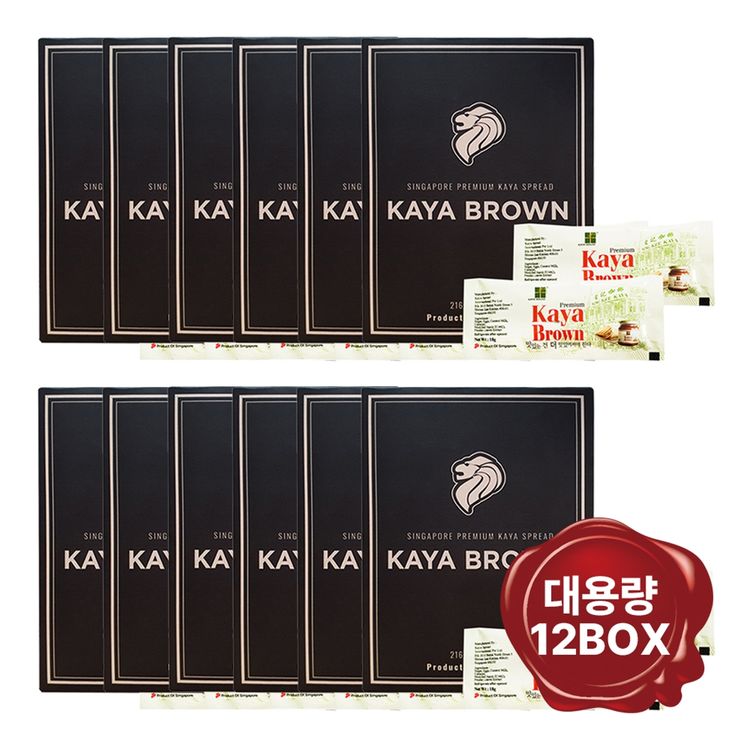 카야하우스 싱가포르 카야잼 브라운 스틱 잼 일회용 잼 18gx144개 감성 캠핑 음식 홈플러스 택배배송