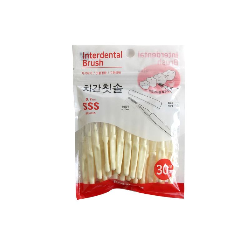 30p 위생캡 치간치솔 I형 Sss 07mm 치간칫솔07mm 치실 칫솔 치간칫솔sss 홈플러스 택배배송