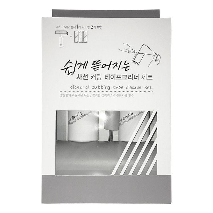 쉽게 뜯어지는 사선 커팅 테이프크리너 세트핸들리필3입 대형 홈플러스