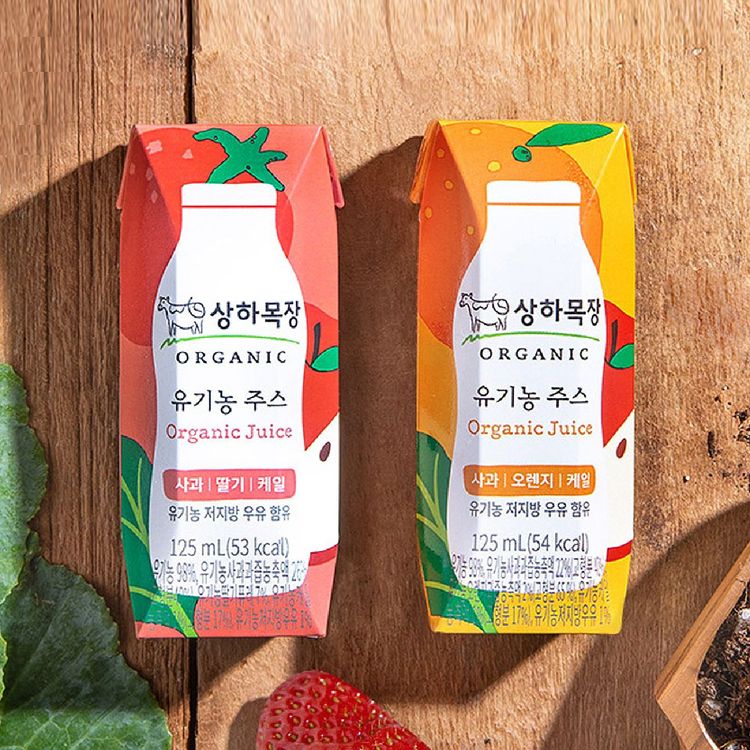 상하목장 주스 오렌지 사과 케일 주스 125ml 24개 상하목장 유기농주스 오가닉주스 과채 홈플러스 택배배송