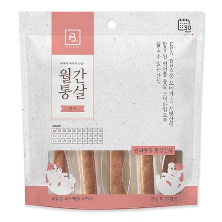 고양이스틱간식 고양이 월간통살 연어 20g 30개입 강아지 스틱 간식 홈플러스 택배배송