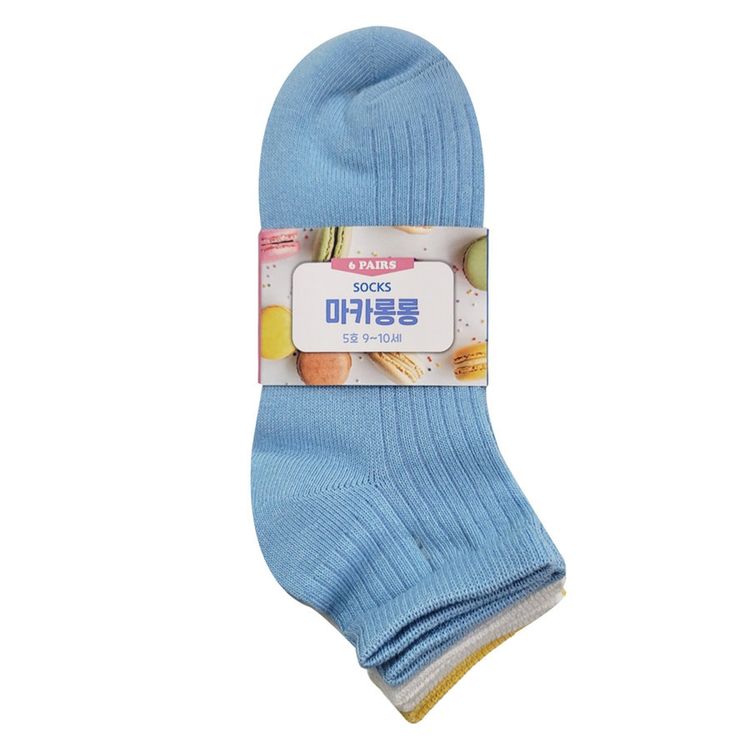 베스트 아동 단목 마카롱 양말 6족 Multi 홈플러스