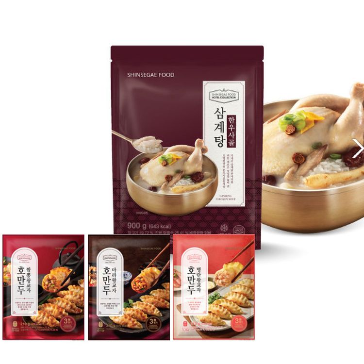 신세계푸드 호텔컬렉션 한우사골 삼계탕 2봉에센셜 호만두 210g 3종짬뽕1마라1 홈플러스 택배배송