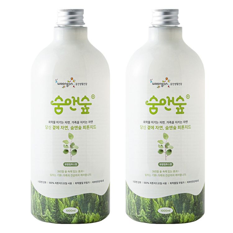 웅진 숨앤숲 피톤치드 스프레이 유칼립투스향 리필 1000ml X 2개 홈플러스 택배배송