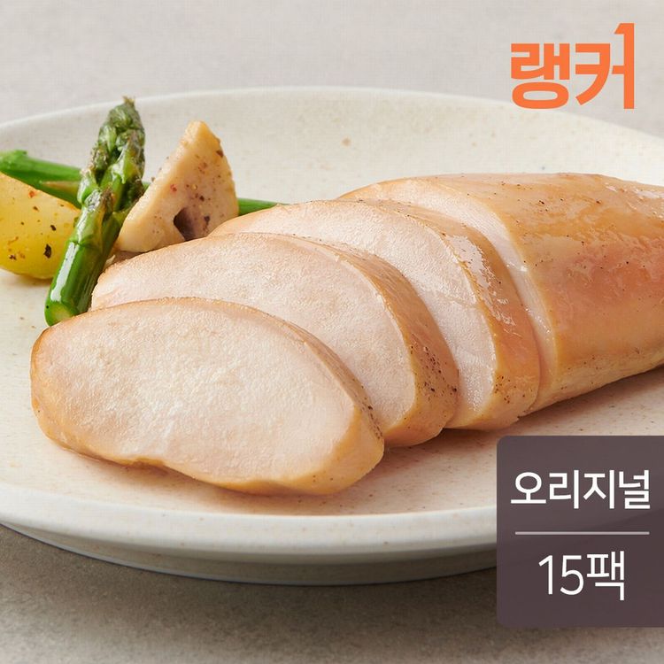 랭킹닭컴 랭커 훈제 닭가슴살 오리지널 100gx15팩15kg 홈플러스 택배배송
