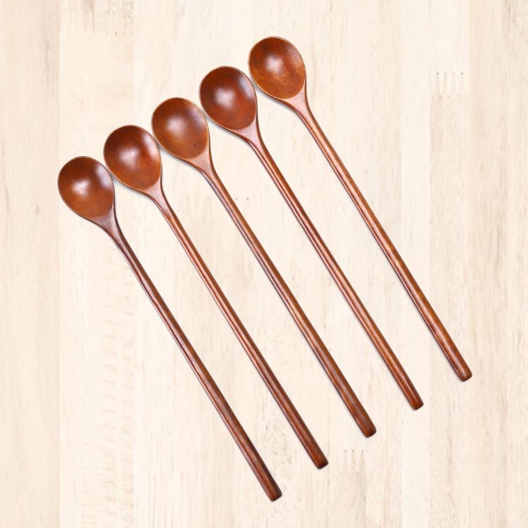 마카롱 옻칠 롱티스푼 5p세트 커피 디저트 머들러 나무스푼 홈플러스 택배배송