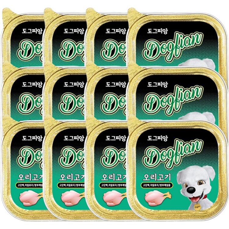 반려견캔 강아지캔 오리고기 100g 12p 반려견 저칼로리 간식 홈플러스 택배배송