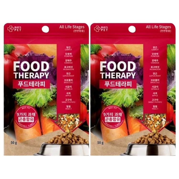 강아지 보조사료 푸드 테라피 50g 2p 야채 후레이크 홈플러스 택배배송