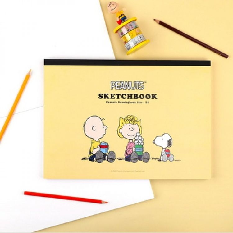 프리전트 Peanuts 스누피 뜯어쓰는 스케치북 B4 사이즈 홈플러스 택배배송