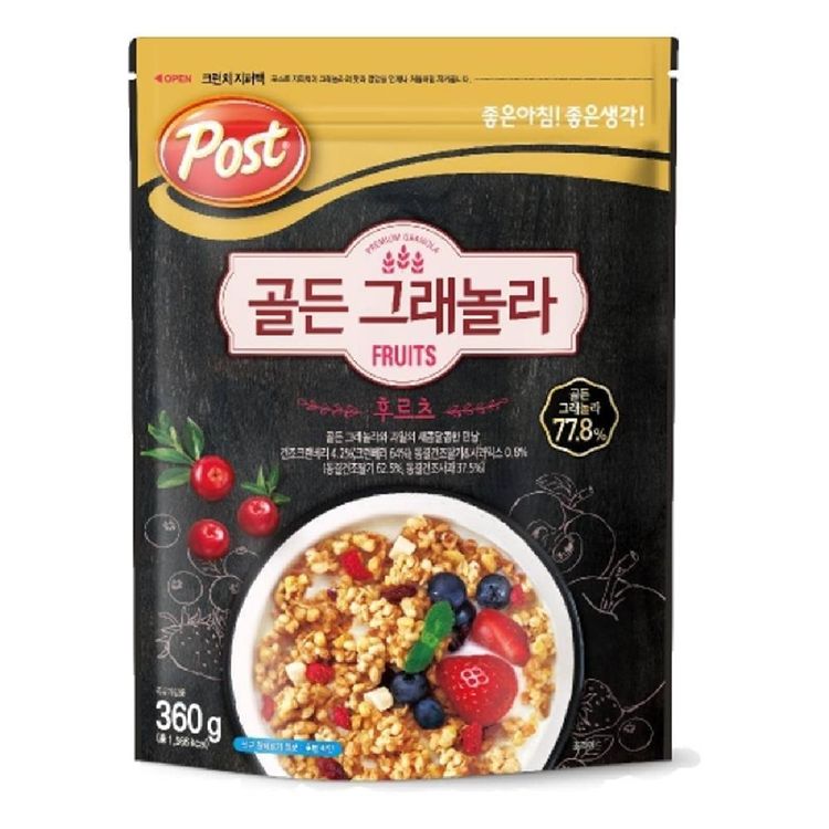 포스트 골든 그래놀라 후르츠 360gx1개 그래놀라시리얼 포스트시리얼 맛있는시리얼 식사대용 홈플러스 택배배송