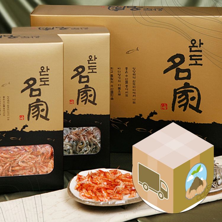 국산 건 말린 중 멸치 새우 2종 세트 완도명가 홈플러스 택배배송
