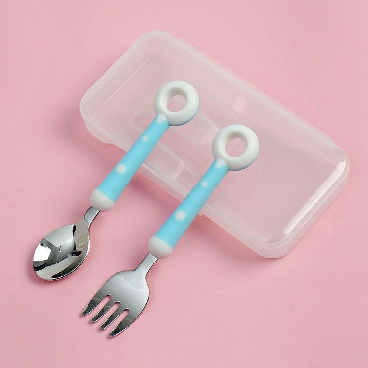 폴리 유아용 도넛 수저포크 세트블루 어린이숟가락 홈플러스 택배배송