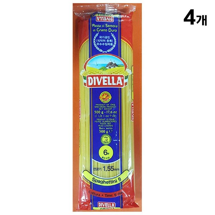 디벨라 스파게티 9번 500g X4 파스타재료 파스타소스 스파게티면 스파게티 파스타 파스타 홈플러스 택배배송