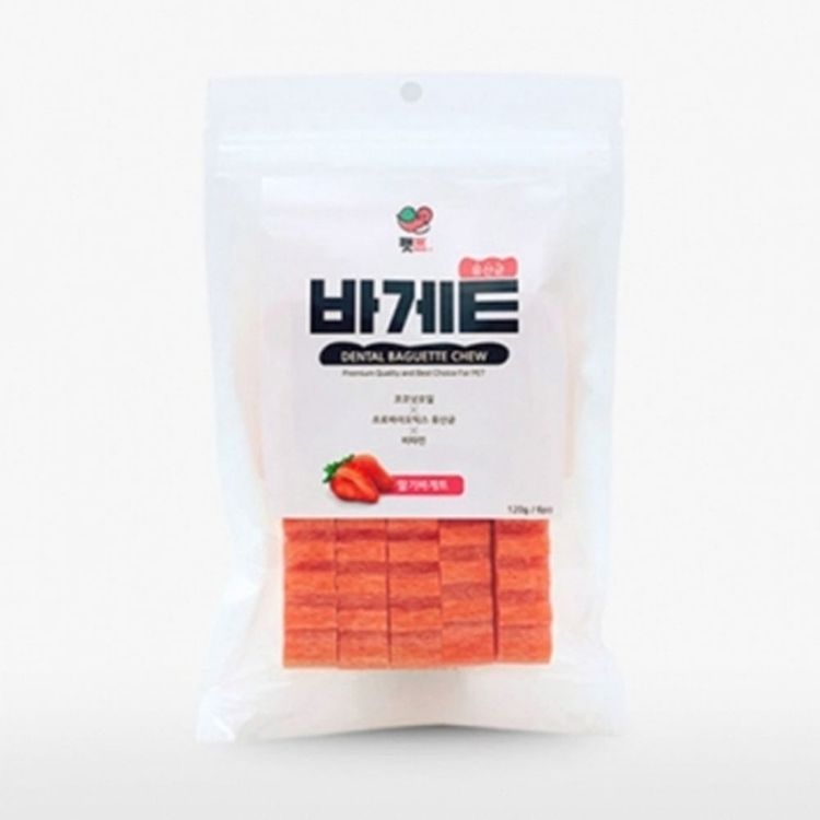 강아지껌간식 강아지 바게트츄 딸기 6개입 1p 반려견 개껌 간식 홈플러스 택배배송
