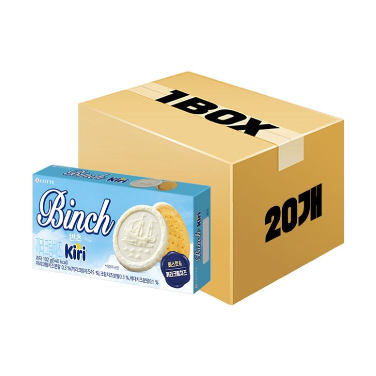 롯데 빈츠 끼리크림치즈 102g x 20개 x 1박스 | 홈플러스 택배배송
