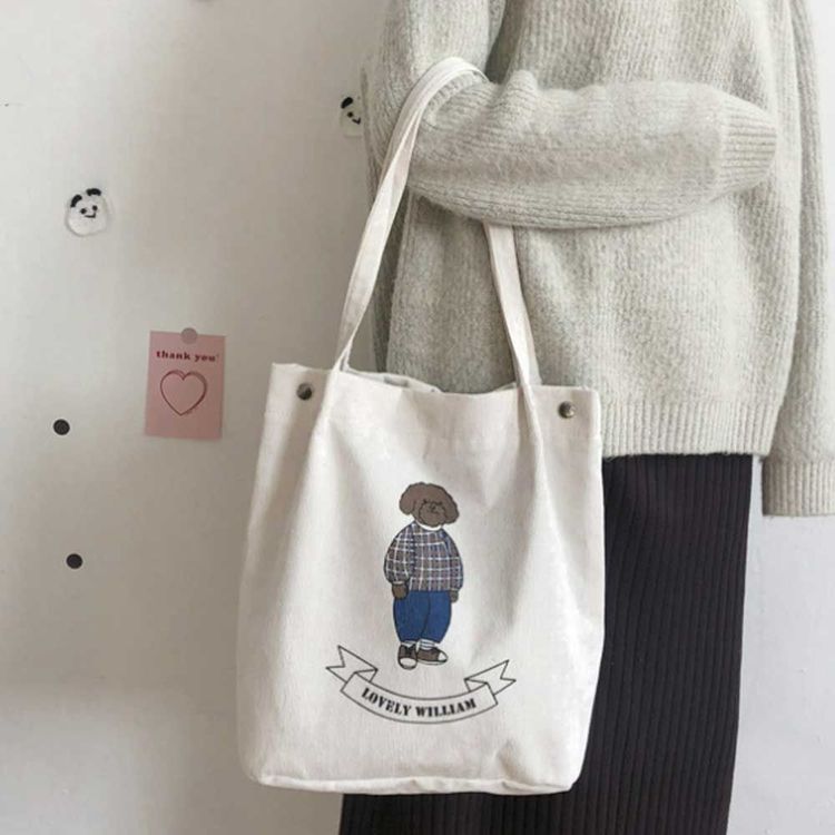 귀여운 여자 숄더백 코듀로이 가방 데일리 에코백 홈플러스 택배배송
