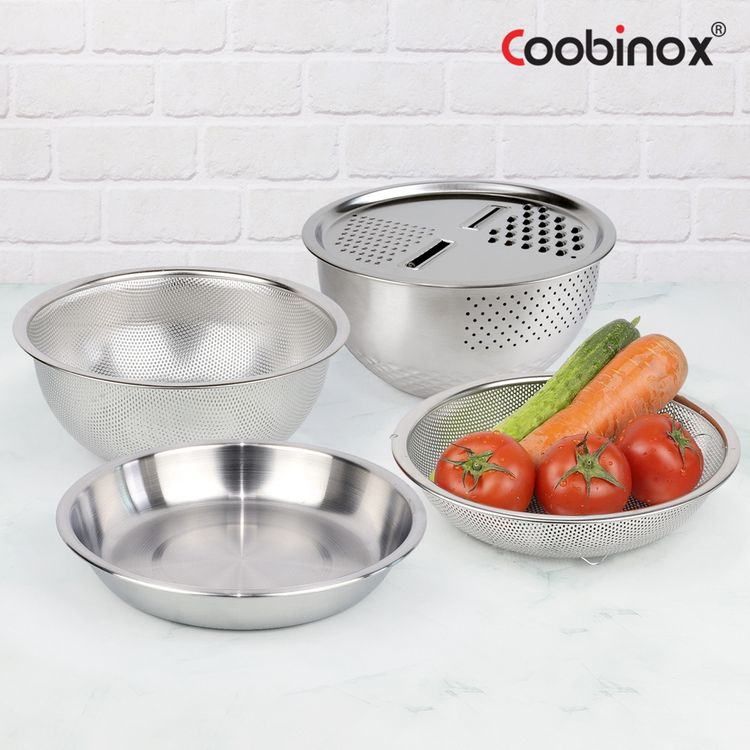 Coobinox 쿠비녹스 아트웨어 쌀함박 높은채반 낮은채반 쟁반 채칼 5종 세트 Co 홈플러스 택배배송