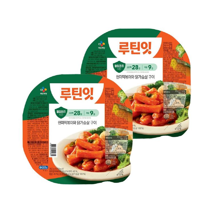 CJ 루틴잇 고단백저당 도시락 현미떡볶이 352g x2개 | 홈플러스 택배배송