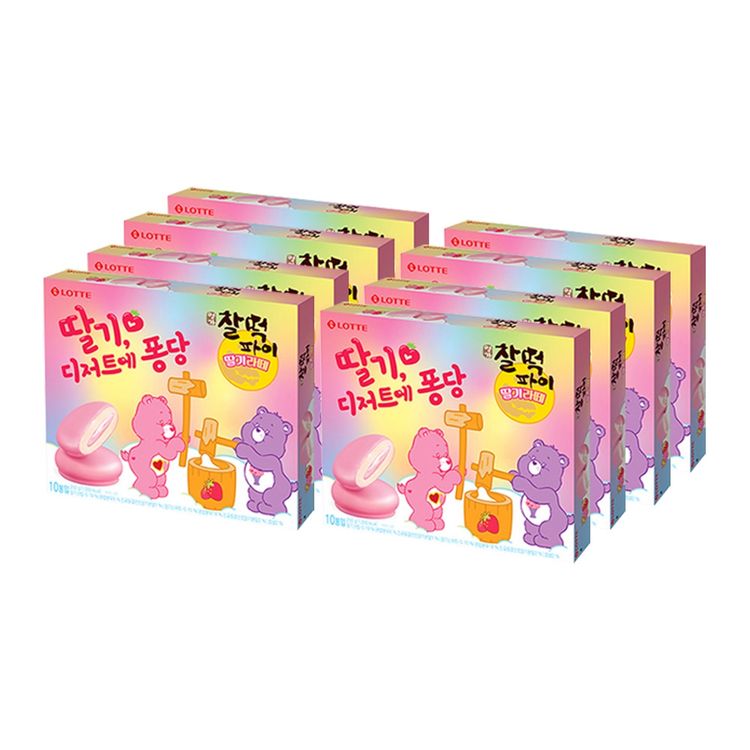 케어베어x찰떡파이 딸기라떼250g X8개 홈플러스 택배배송