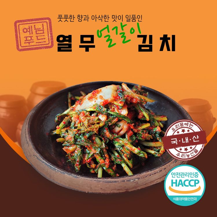 예님푸드 우리농산물로 만든 너무 맛있는 열무얼갈이김치 3kg 홈플러스 택배배송