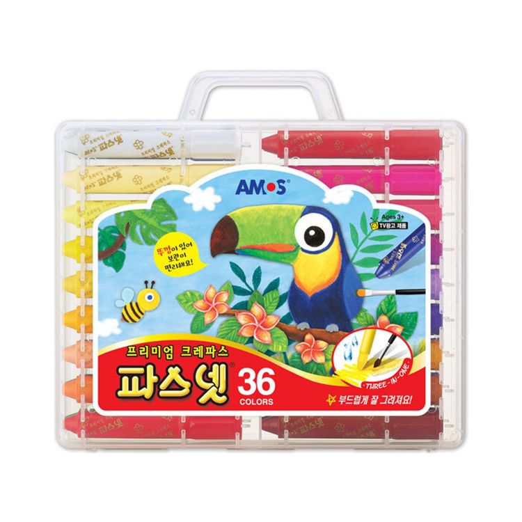 스쿨문구아모스 파스넷 크레파스 36색 세트 홈플러스 택배배송