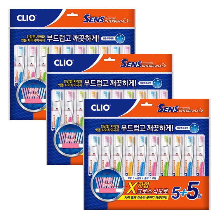 크리오 센스 인터덴탈 항균 초극세모 55개입 X 3개총30개 홈플러스 택배배송