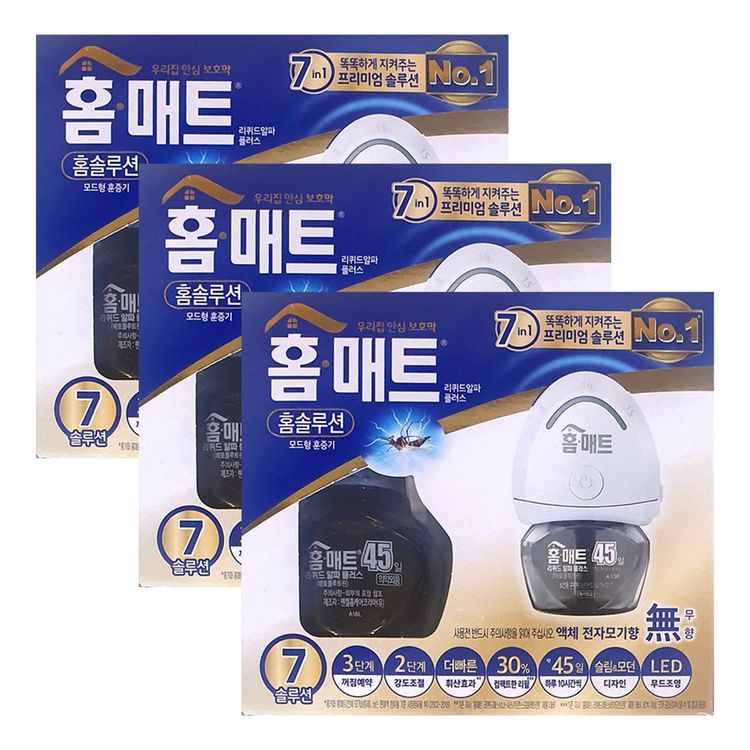 홈매트 모드형훈증기리퀴드 알파플러스 무향 45일 X 3개 홈플러스 택배배송