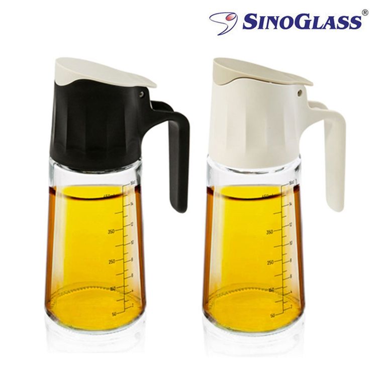 오일병 500ml 블랙화이트 참기름 간장용기 유리병 소스통 손잡이양념통 홈플러스 택배배송