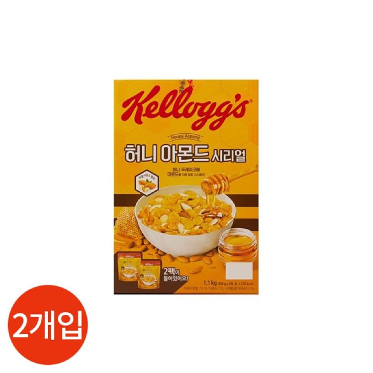 농심 켈로그 허니아몬드 2봉입 씨리얼 시리얼 홈플러스 택배배송