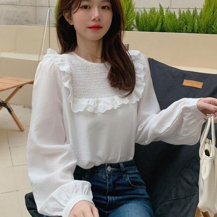 데일리 실용적인 N62139fd43d 프릴 블라우스 심플 베이직 스타일 코디 홈플러스 택배배송