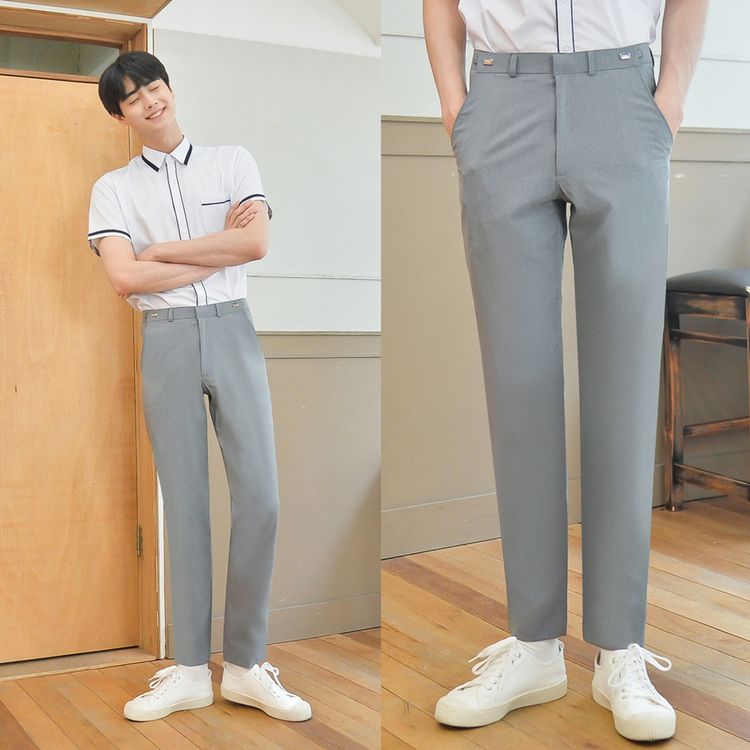 빅사이즈 하복 허리조절 연그레이 바지 남자 Ss~6xl 홈플러스 택배배송