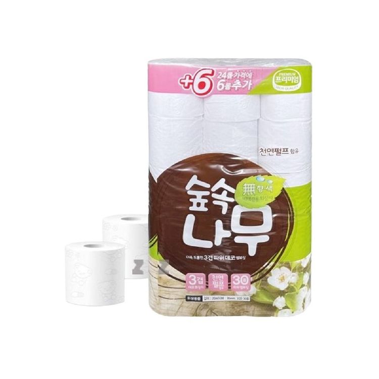 도톰 3겹 엠보싱 화장지 30롤 천연펄프 화장실휴지 홈플러스 택배배송