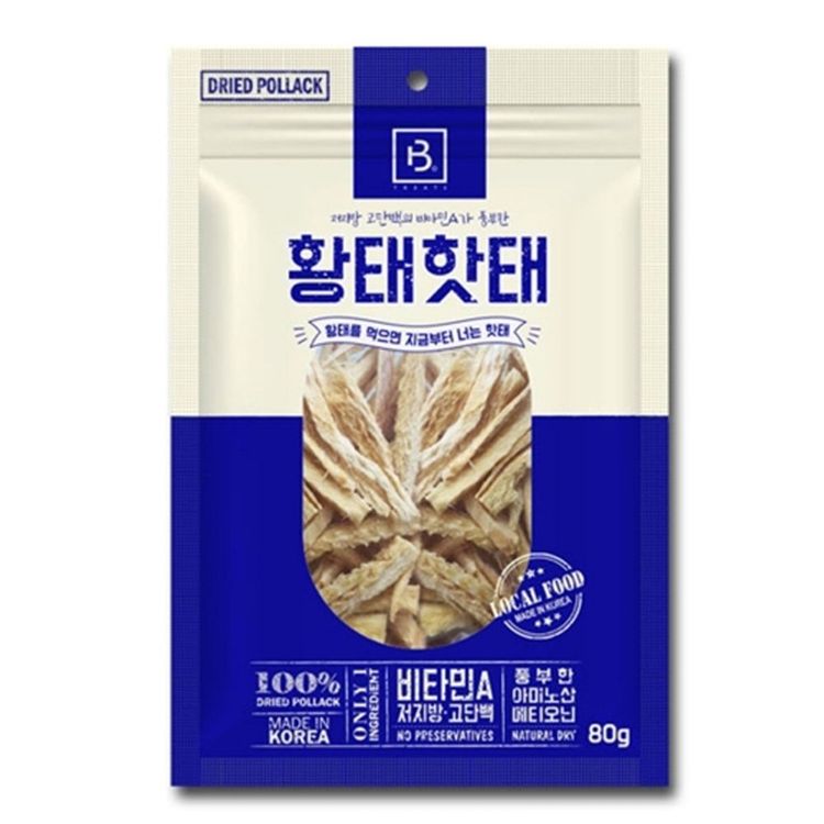 덕수식품 황태 강아지 간식 80g 1p 고양이 댕댕이 냥이 명태 홈플러스 택배배송