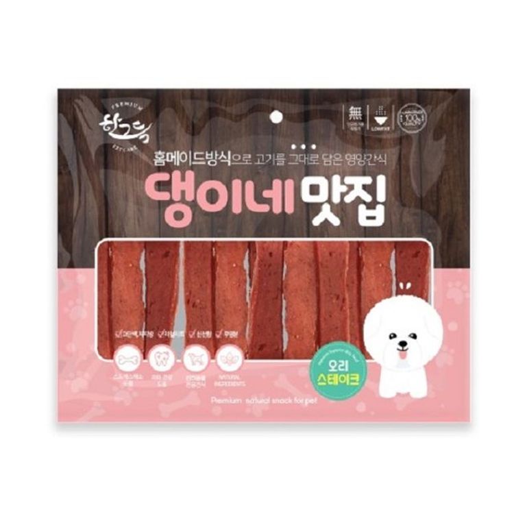 꿈그리다 개껌 댕이네맛집 오리스테이크300g 영양 간식 특식 홈플러스 택배배송