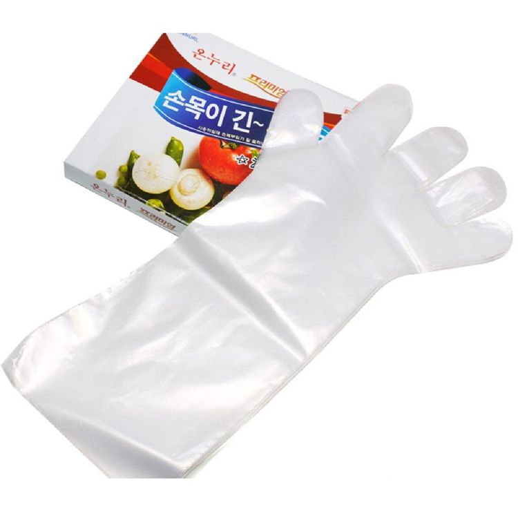 온누리 손목롱장갑 손목긴 비닐장갑 위생장갑 일회용 홈플러스 택배배송