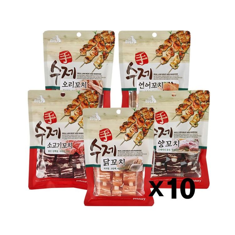 펫스토리 수제 꼬치 90g X10개 강아지간식 고기말이껌 홈플러스 택배배송