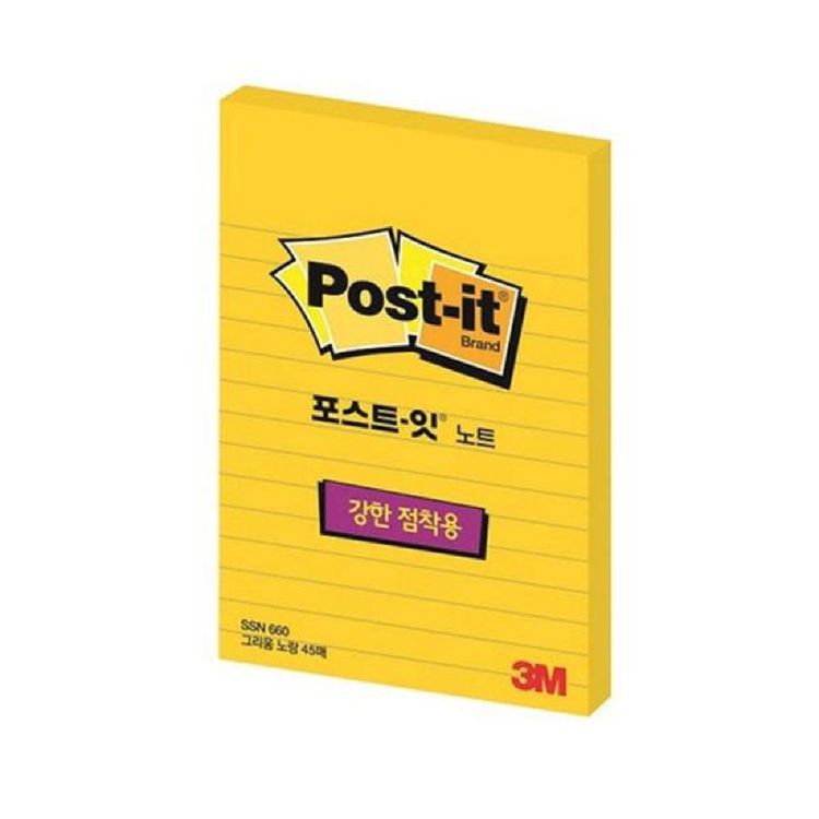 3m 포스트잇 강한점착용 노트 660 그리움노랑 홈플러스 택배배송