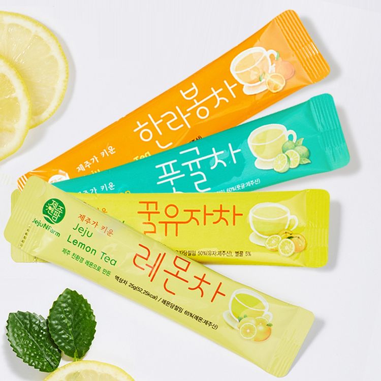 제주가 키운 스틱차 4종세트한라봉차레몬차풋귤차유자차 60포개당 25g 홈플러스 택배배송