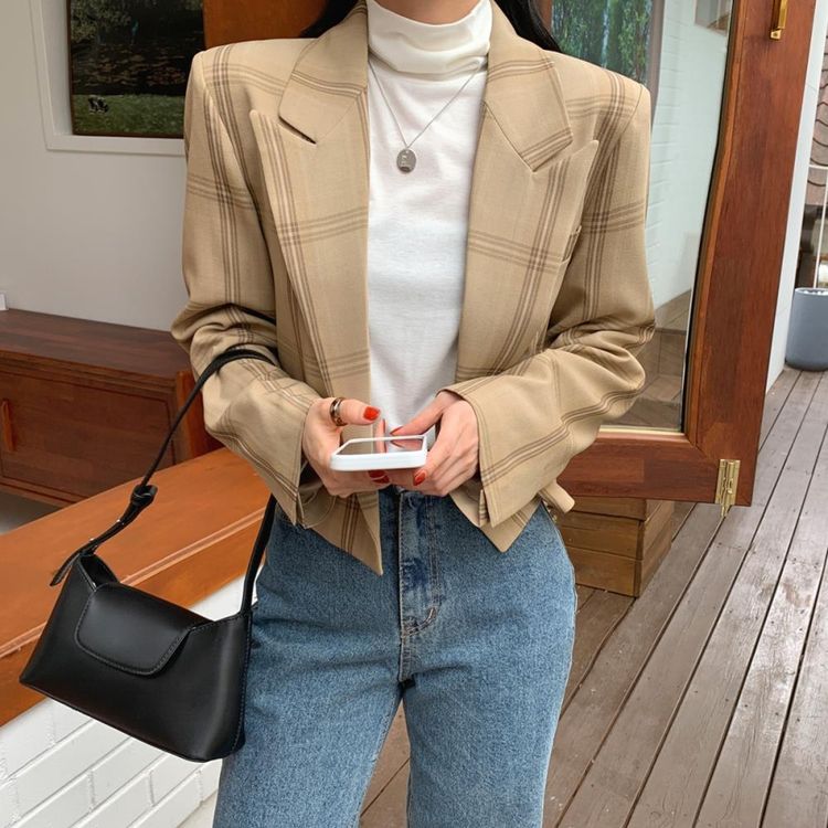 여자빅체크블레이져크판소프트숏자켓 홈플러스 택배배송