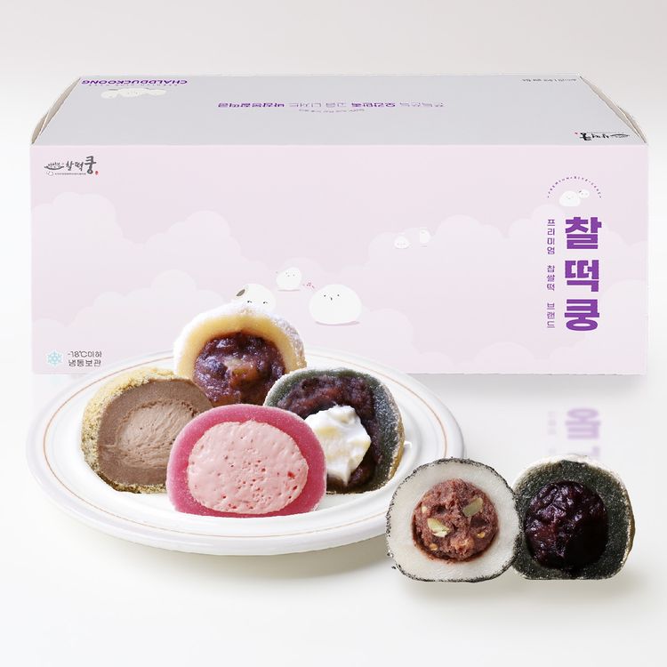 박참봉찰떡쿵 크림 왕모찌 찹쌀떡 혼합 베스트 세트 60g X 6개 360g 홈플러스 택배배송